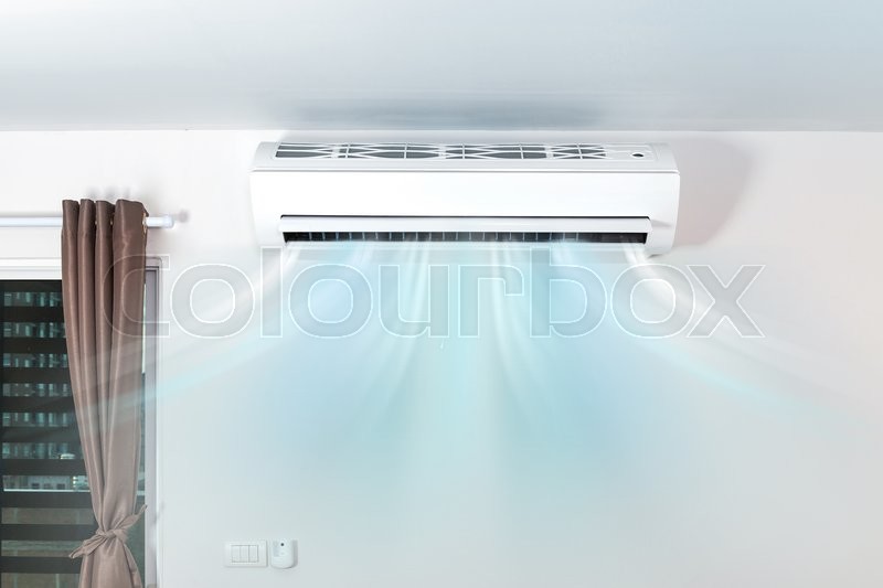 Air conditioner on wall background | Stock image | Colourbox