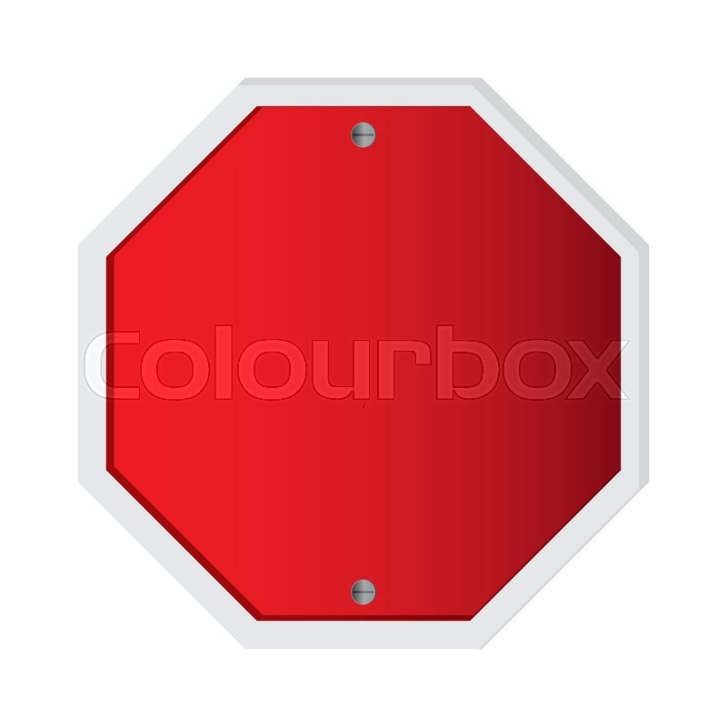 Red flat design traffic sign icon ... | Stock vector | Colourbox