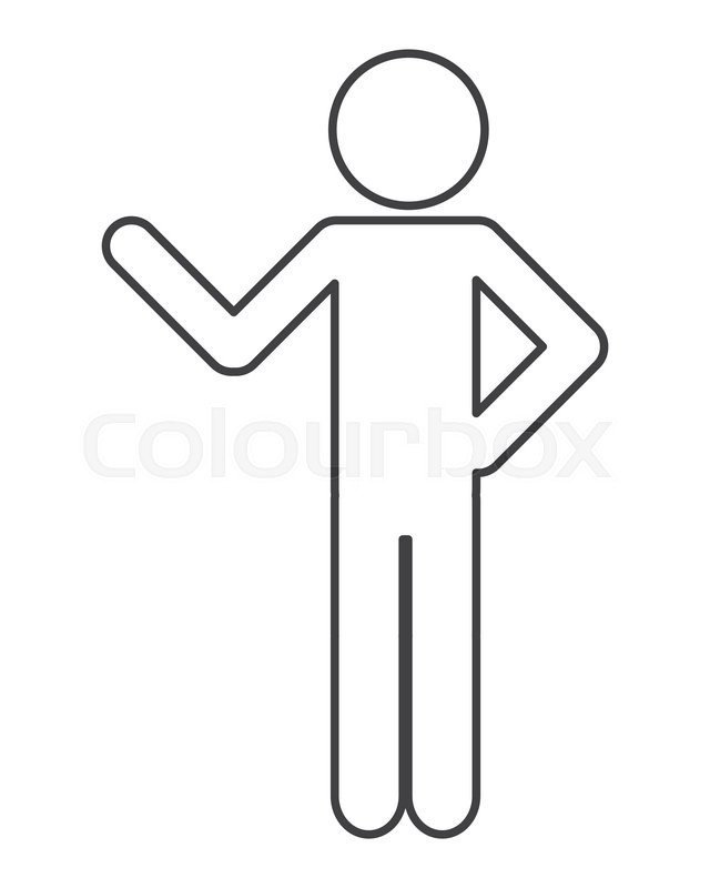 Flat design man pictogram icon vector ... | Stock vector | Colourbox