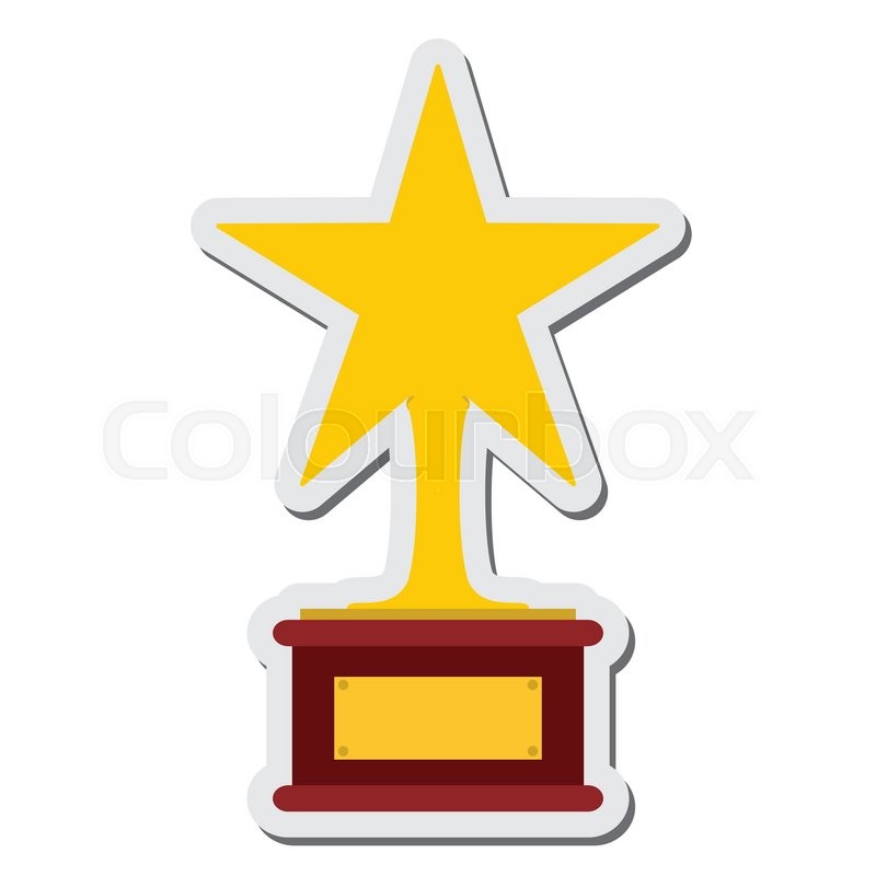 Flat design star trophy icon vector ... | Stock vector | Colourbox