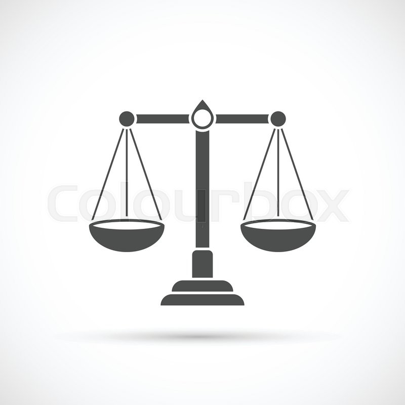 Libra icon. Justice symbol Scale icon | Stock vector | Colourbox