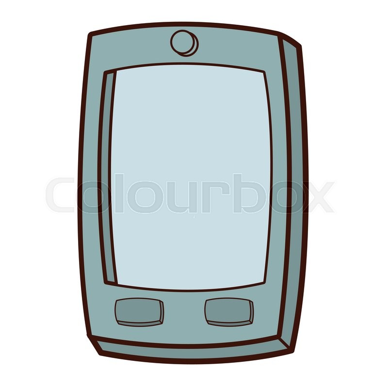 Flat design cartoon cellphone icon ... | Stock vector | Colourbox