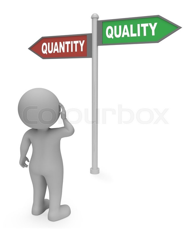 Quantity Quality Sign Representing ... | Stock image | Colourbox