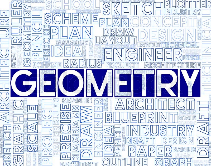 Geometry Words Means Measurement ... | Stock image | Colourbox