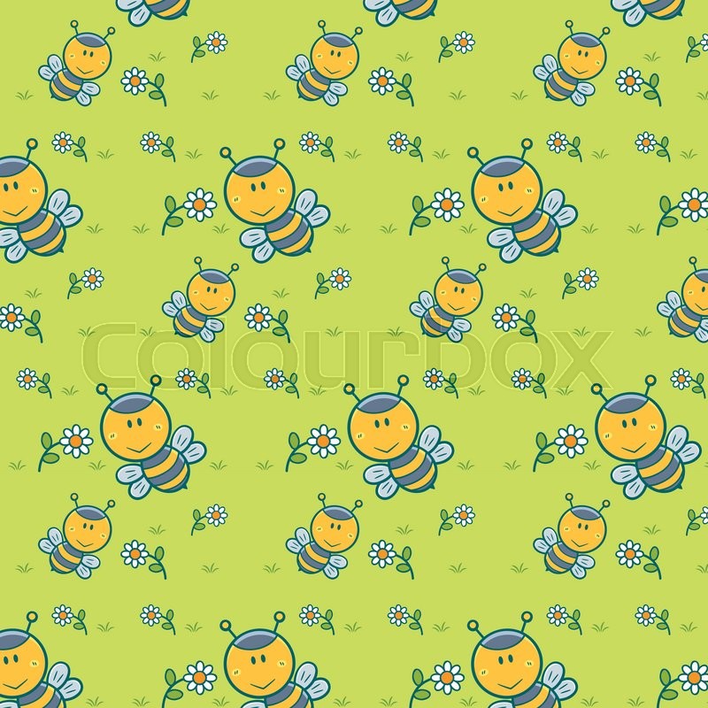 Vector illustration of Pattern - Bee ... | Stock vector | Colourbox