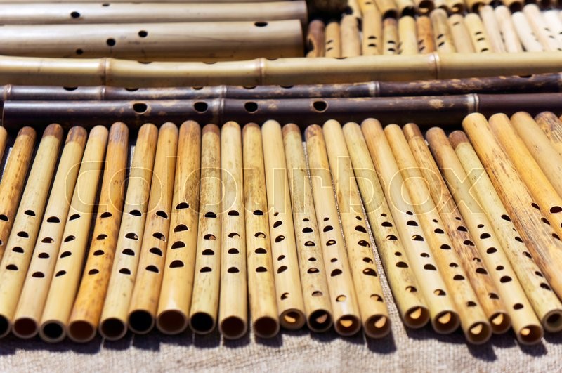 Wooden traditional flutes | Stock image | Colourbox