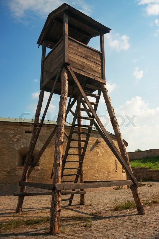 Wooden guard tower in old fortess | Stock image | Colourbox