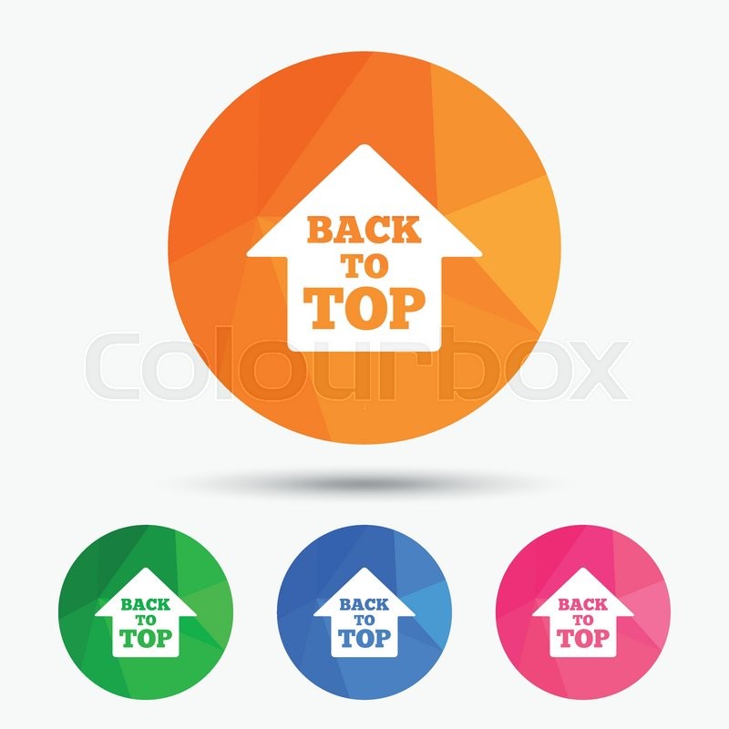 Back to top arrow sign icon. Scroll up ... | Stock vector | Colourbox