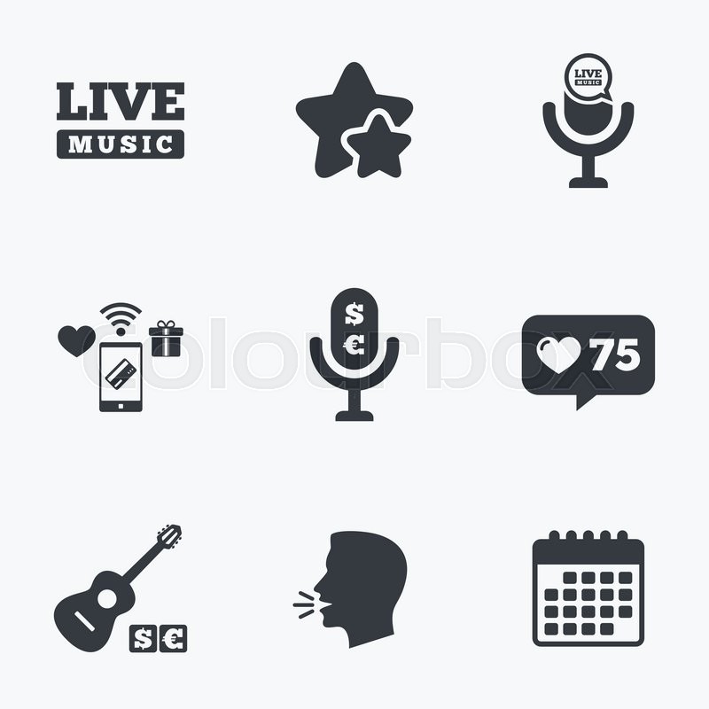Live Music Icon Vector