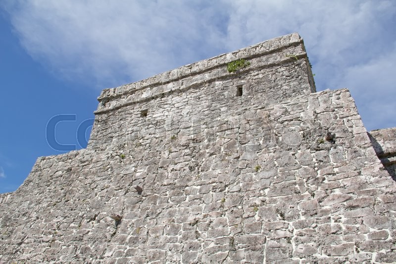 Ruins of the Mayan fortress and temple ... | Stock image | Colourbox