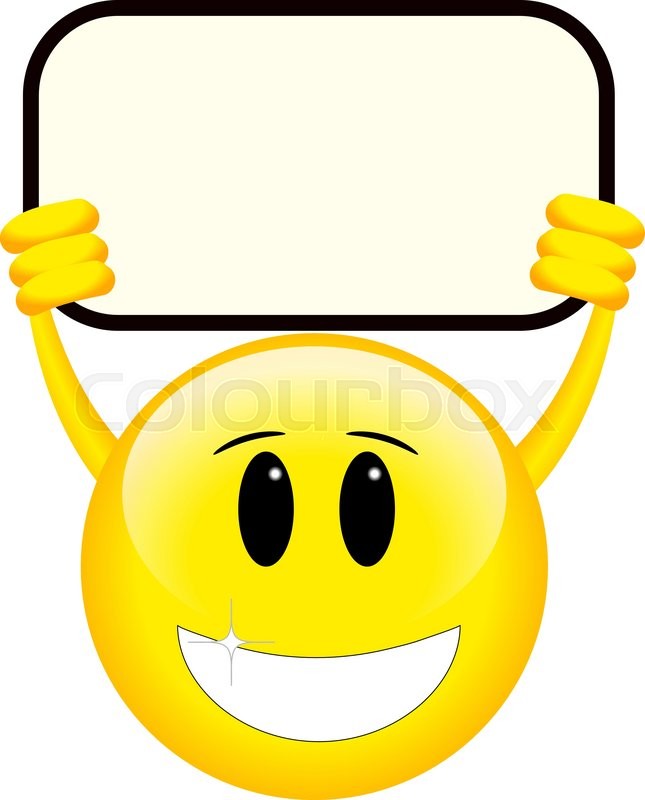 Smile with sign | Stock vector | Colourbox