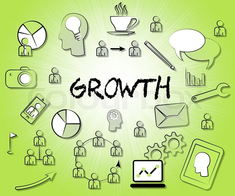 Growth Icons Representing Improve ... | Stock image | Colourbox