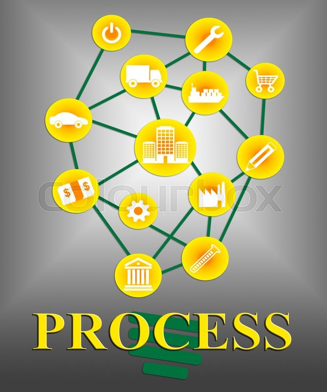 Process Icons Indicating Way ... | Stock image | Colourbox