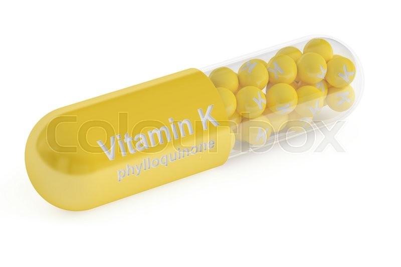 Vitamin K capsule , 3D rendering ... | Stock image | Colourbox