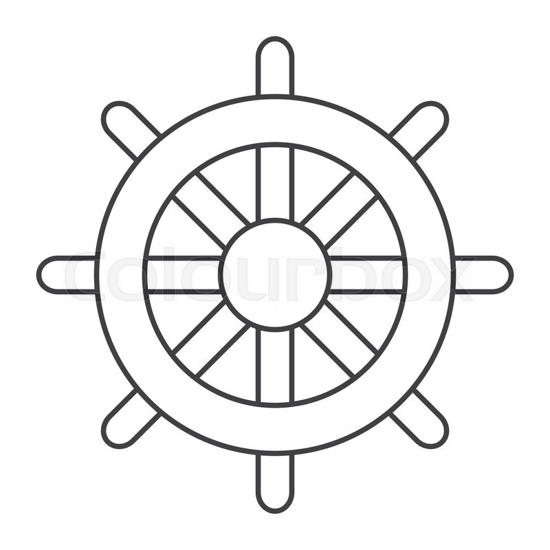 Flat design boat rudder icon vector ... | Stock vector | Colourbox