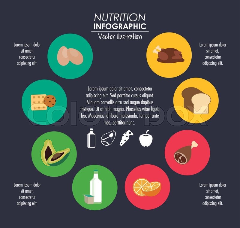 Nutrition and Healthy food concept ... | Stock vector | Colourbox