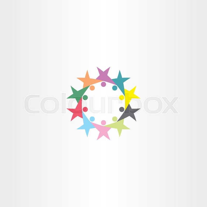 Circle people vector team icon symbol ... | Stock vector | Colourbox
