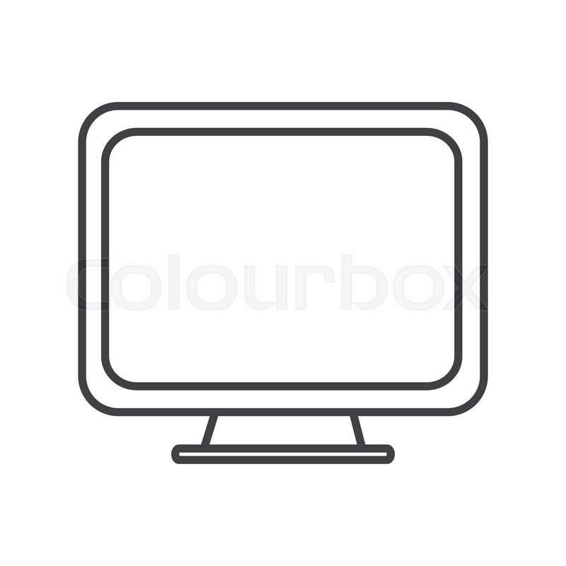 Simple flat design computer monitor ... | Stock vector | Colourbox