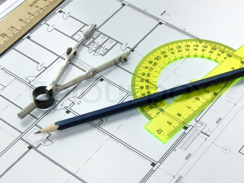 Instruments for geometric drawing and ... | Stock image | Colourbox