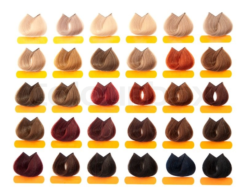 Hair samples of different colors | Stock image | Colourbox
