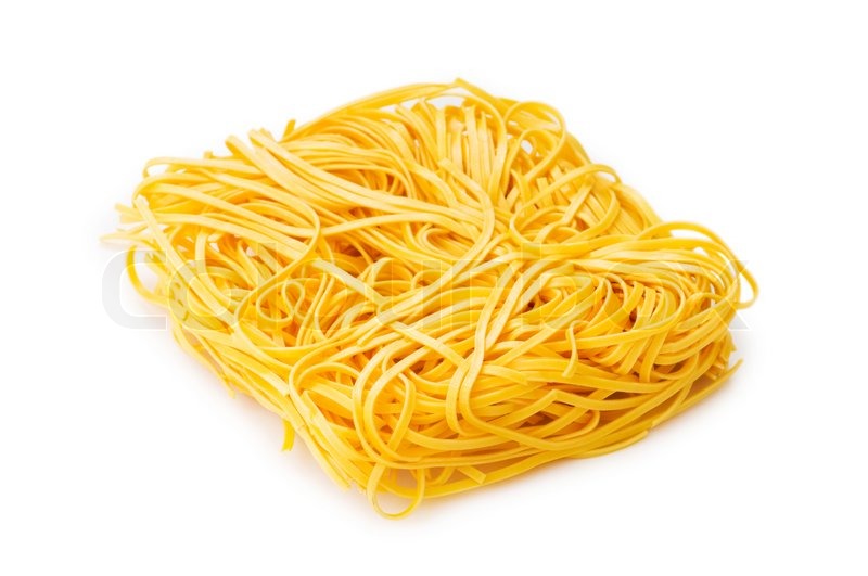 Stack of spaghetti isolated on the ... | Stock image | Colourbox