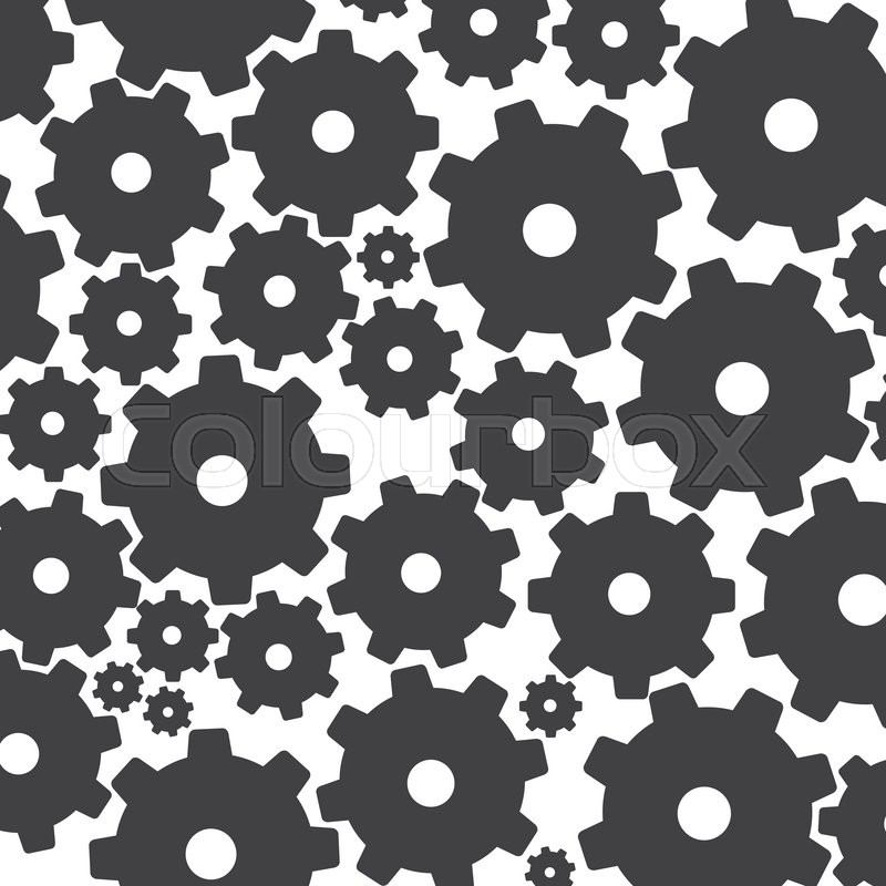 Illustration of silhouettes of gears, ... | Stock vector | Colourbox