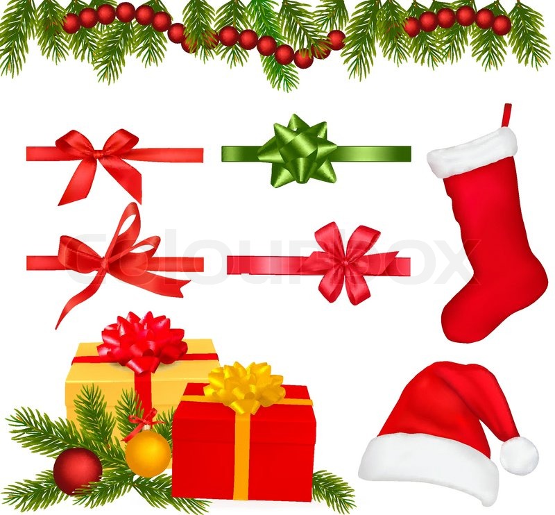 Set of Christmas objects. Vector. | Stock vector | Colourbox