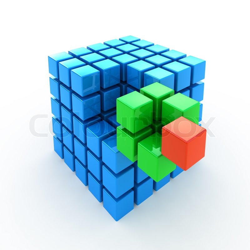 Cube puzzle 3d concept background ... | Stock image | Colourbox