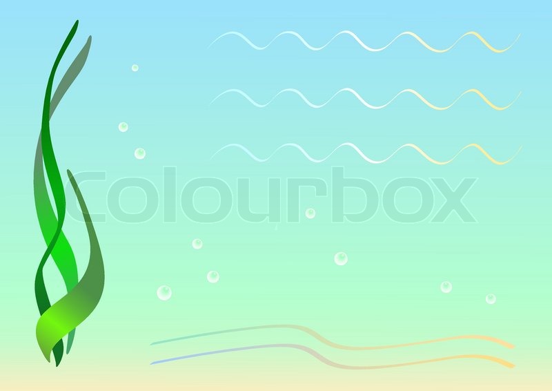 Background with seaweeds. | Stock Vector | Colourbox