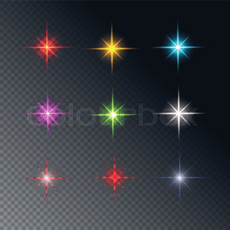 Collection of sparkle vector. Symbols ... | Stock vector | Colourbox