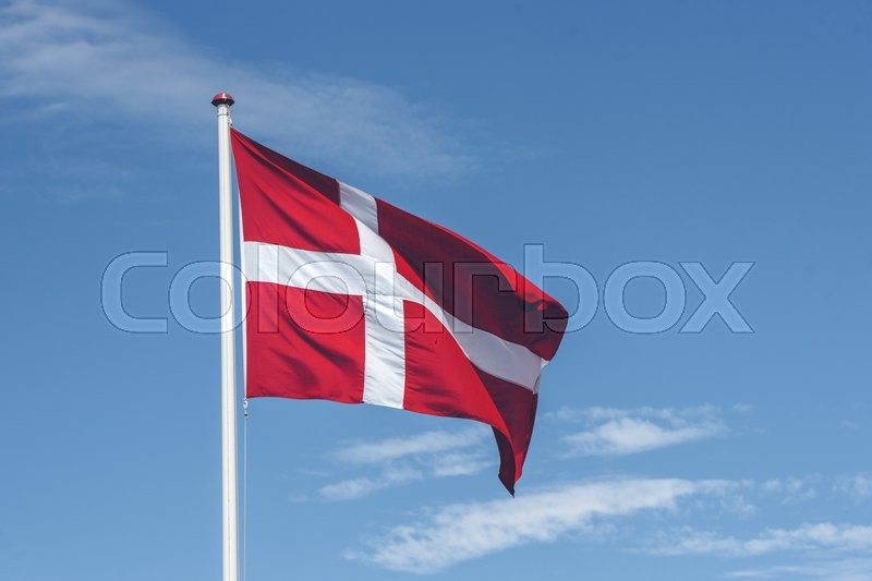 Denmark flag in red and white colors on ... | Stock image | Colourbox