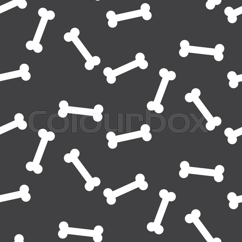 Bone vector black and white seamless ... | Stock vector | Colourbox