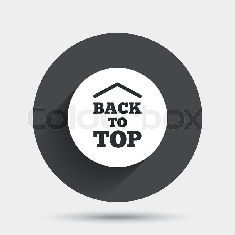 Back to top arrow sign icon. Scroll up ... | Stock vector | Colourbox