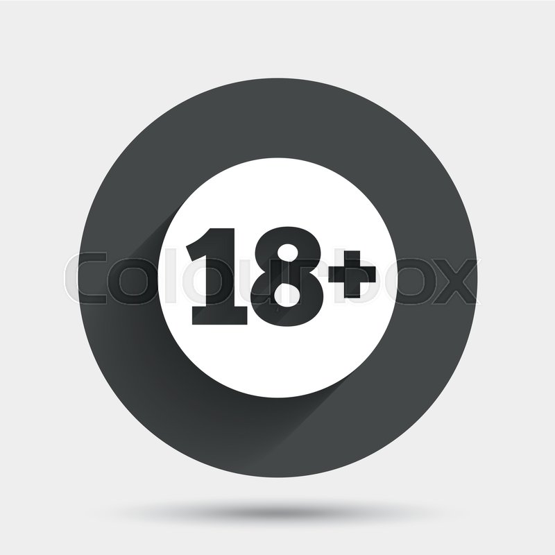 18 plus years old sign. Adults content ... | Stock vector | Colourbox
