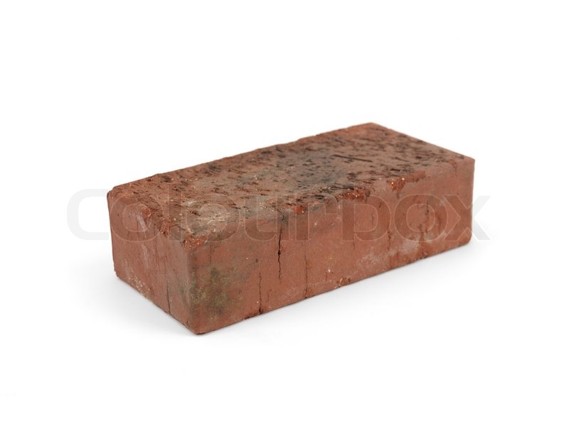 Ein roter Backstein vor einem weißen ... | Stock Bild | Colourbox