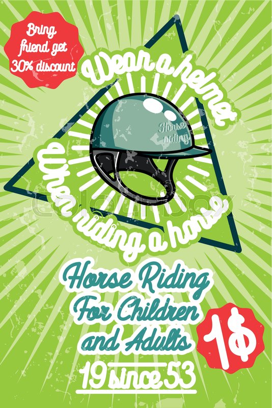 Horse riding banner. Good as a ... | Stock vector | Colourbox
