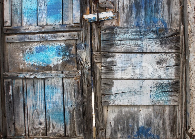 Old rotten wooden door with cracked ... | Stock image | Colourbox