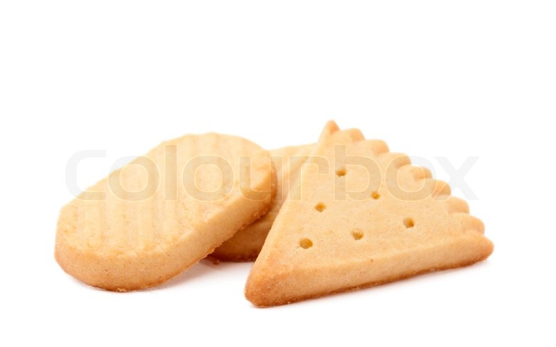 Kekse auf einem weißen Hintergrund | Stock Bild | Colourbox