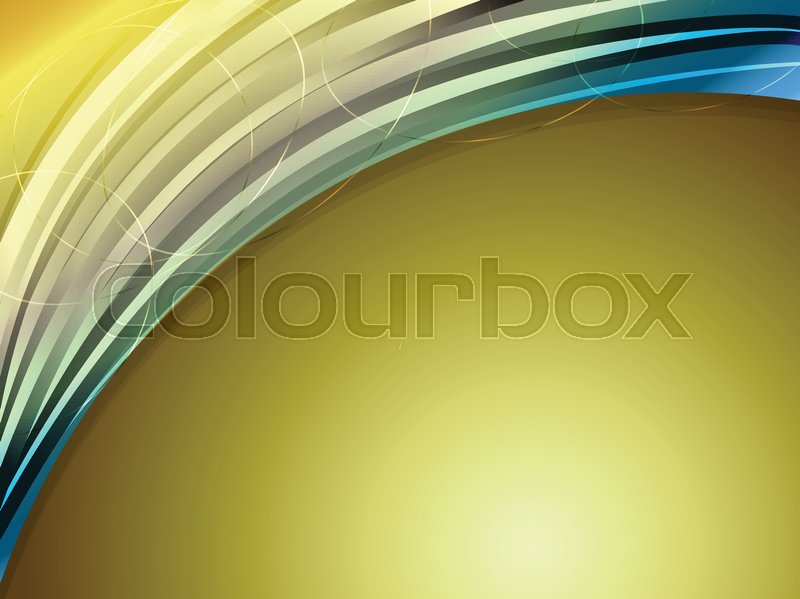 Gold gradient abstract curve ... | Stock vector | Colourbox