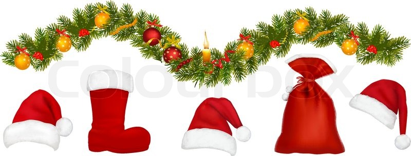 Set of holiday objects. Vector ... | Stock vector | Colourbox