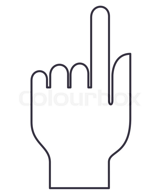 Hand human isolated icon vector ... | Stock vector | Colourbox