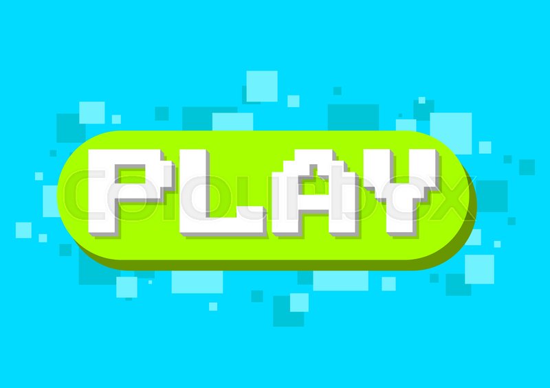 A vector illustration of pixel play ... | Stock vector | Colourbox