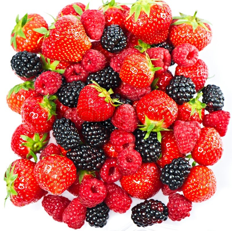 Mix of fresh summer berries | Stock image | Colourbox