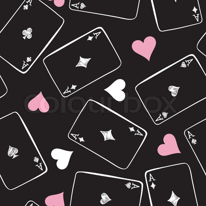 Playing cards. Seamless background. ... | Stock vector | Colourbox