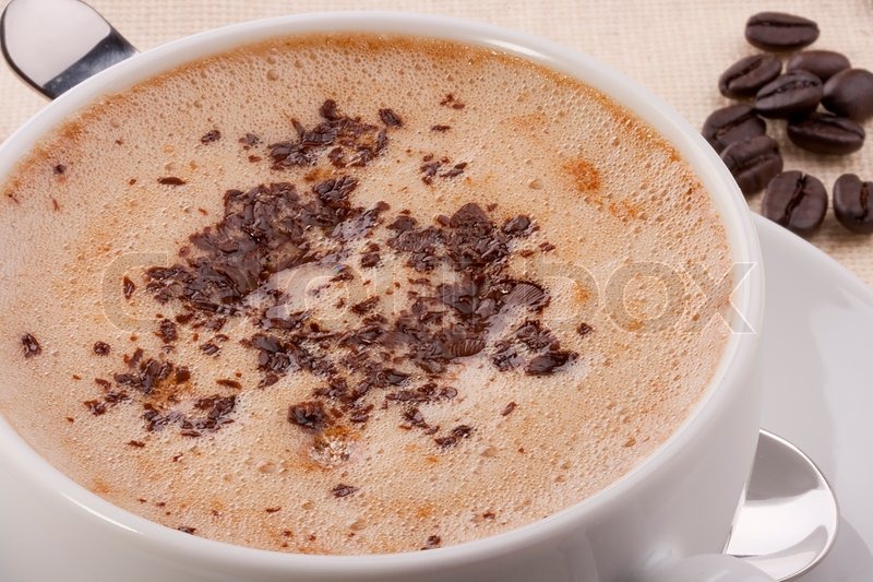 Cappuccino in einem weißen ... | Stock Bild | Colourbox