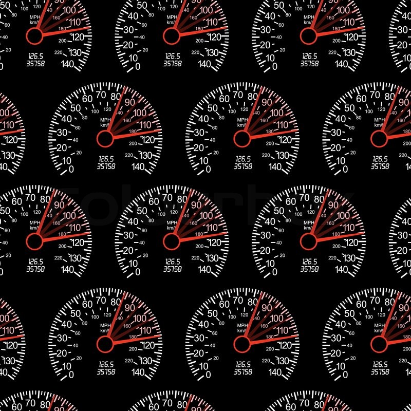 Seamless wallpaper with speedometer ... | Stock vector | Colourbox