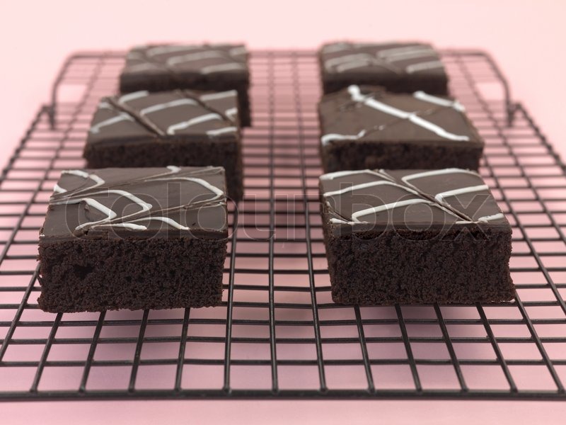 Chocolate mud cake slices isolated ... | Stock image | Colourbox