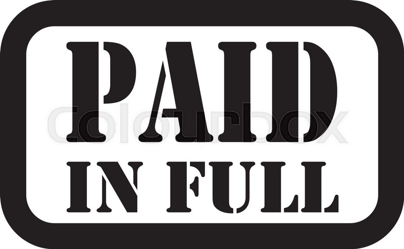 PAID IN FULL | Stock vector | Colourbox