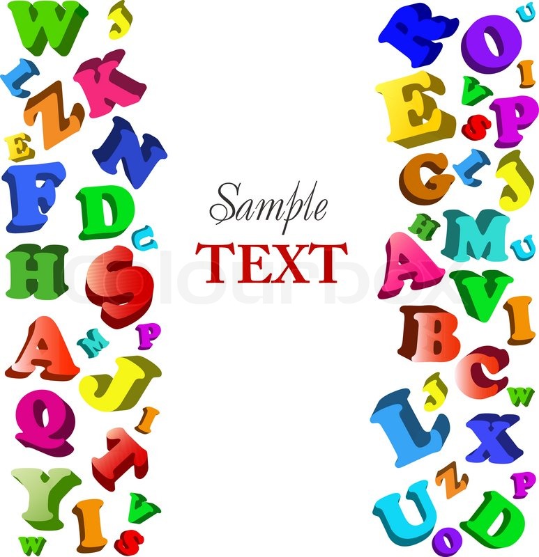 Background with color alphabet. Vector | Stock vector | Colourbox