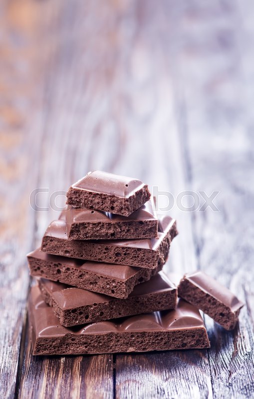 Chocolate on a table, sweet chocolate ... | Stock image | Colourbox